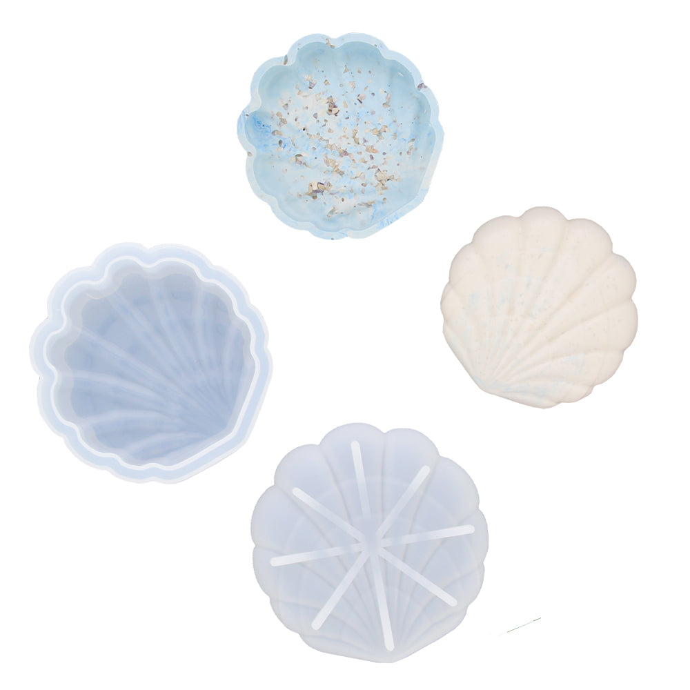 Silicone mold: round clam shell with lid – Hansawax.de